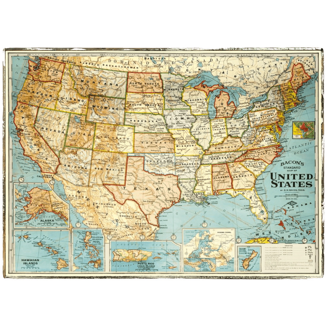US Map (Traditional) Framed Poster – true RED betty